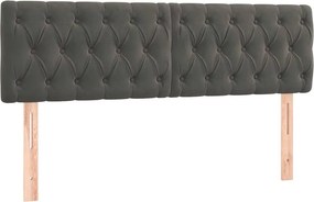 Box spring postel s matrací tmavě šedá 160x200 cm samet 3131148