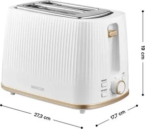 SENCOR STS 7510WH bílá / Topinkovač / 930W / 2 sloty