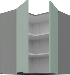 ARIA sa | horní kuchyňská skříňka 60x60 GN-72 2F (90°) rohová s policemi | 60x60 cm | antracit/aquamarine