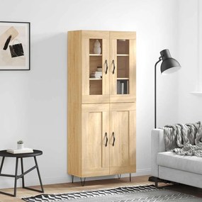 Skříň highboard dub sonoma 69,5 x 34 x 180 cm kompozitní dřevo 3198372