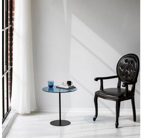 Asir | Odkládací stolek CHILL 50x50 cm černá/modrá | AS1584