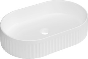 Invena Glamour Trend, oválné umyvadlo na desku 500x325x122 mm, bílá lesklá, INV-CE-63-W01-L