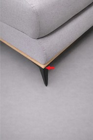Světle šedá rozkládací/s úložným prostorem rohová pohovka (pravý roh/s lenoškou) Planet - II. jakost – Windsor &amp; Co Sofas