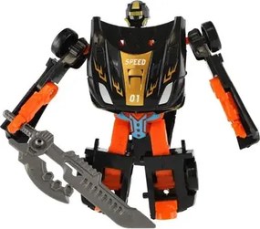 TEDDIES Transformer auto-robot černý / Plast / 14 cm / od 5 let
