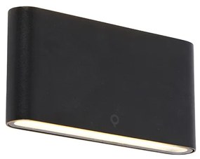 Moderní venkovní nástěnné svítidlo černé 17,5 cm vč. LED IP65 - Batt