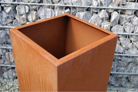 Květináč BLOCK, corten, výška 80 cm, hnědý, outlet