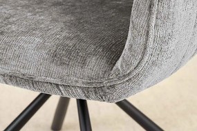 Designová otočná židle Parthenia šedá