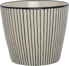 IB LAURSEN Květník Casablanca black Vzor A, černá barva, keramika