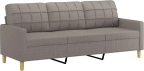 3dílná sedací souprava s polštáři taupe textil 3201337