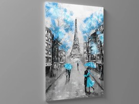 Liox Obraz olejomalba Paříž modrá Rozměr: 100 x 150 cm