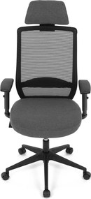 Ergonomická kancelářská židle AURELIE - černá síťovina
