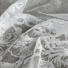 ZÁCLONA NA KROUŽCÍCH ALEXIA 140X250 CM BÍLÁ