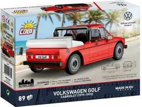COBI 24660 Stavebnice Volkswagen Golf I Cabrio červená / 1:35 / 89 díl