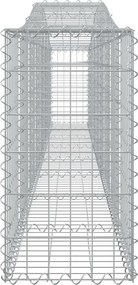 Klenuté gabionové koše 9 ks 400x30x60/80 cm pozinkované železo 3145807