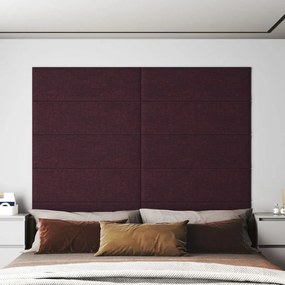 vidaXL Nástěnné panely 12 ks fialové 90 x 30 cm textil 3,24 m²