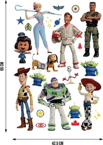 Dětská samolepka na zeď Toy Story: Příběh Hraček, Disney | 42.5 x 65 cm | DDK 1737