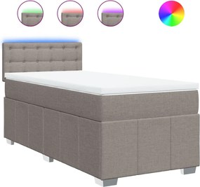 Box spring postel s matrací taupe 100 x 200 cm textil 3289297