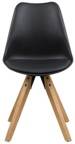 Skandinávská židle s polštářkem Černá IWO