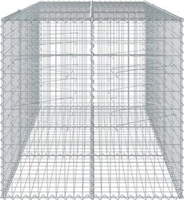 Gabionový koš s víkem 300 x 100 x 100 cm pozinkované železo 3295194