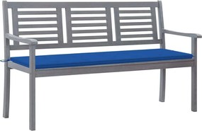 vidaXL 3místná zahradní lavice s poduškou 150 cm eukalyptus [3061060] Barva: Královská modř