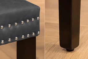 Designová židle Queen černo-šedá ekokůže