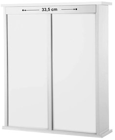 Závěsná koupelnová skříňka Abbie 60x71x18 cm bílá