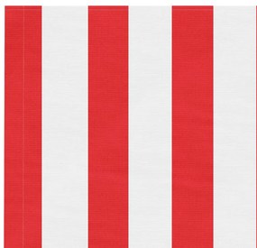 Náhradní plachta na markýzu červené a bílé pruhy 6 x 3,5 m