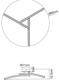 Globo 67169-18IP - LED Koupelnový přisazený lustr JULES 3xLED/6W/230V IP44