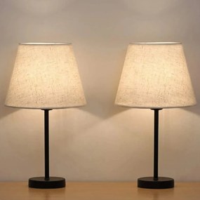 Sada 2 ks stolních lamp Gigi krémová/černá