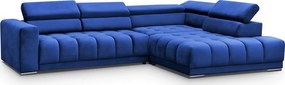 Casarredo - Komfort nábytek Rohová sedací souprava FASANO, tmavě modrá Bluvel 86 | Umístění rohu: roh na levé straně