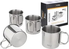 NILS Camp NC1762 / Kempingová sada 4 hrnků / 300 ml