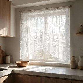 Hotová žakarová oblouková záclona bílá Ervi 7505