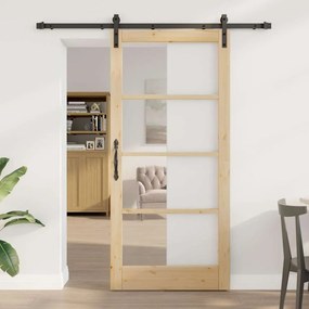 Posuvné dveře ORKDAL Přirozená a černá 93 x 202 cm 3331839