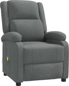 Masážní křeslo tmavě šedé textil 340937