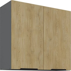 CREMONA ac | horní skříňka 80 G-72 2F policová | 80 cm | antracit/cremona
