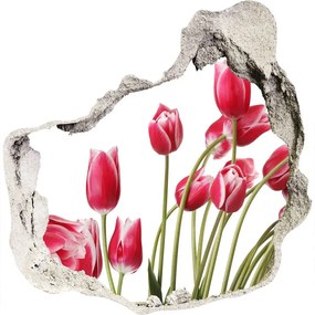 Wallmuralia Samolepící nálepka Červené tulipány 75x75 cm