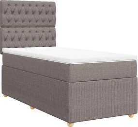 Box spring postel s matrací taupe 90x200 cm textil 3291950