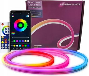 Led Pásek 5 M Barevný Pásek Neon Rgb-ic Sada Bluetooth Aplikace Dálkový Ovladač