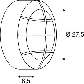 LA 229081 Venkovní svítidlo BULAN mřížka nástěnná bílá 230V E27 2x25W IP44 - BIG WHITE (SLV)