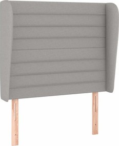Box spring postel s matrací světle šedá 80 x 200 cm textil 3127997