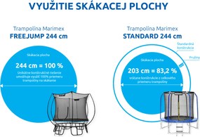 Marimex | Trampolína Marimex FreeJump 244 cm + ochranná síť + schůdky + kotvicí sada ZDARMA | 19000107
