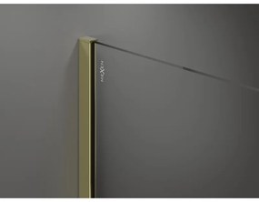 Mexen Kioto sprchová zástěna 110 x 200 cm, Průhledné/Černý vzor 8 mm, Zlatá - 800-110-101-50-77