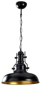 Černé závěsné svítidlo s kovovým stínidlem ø 32 cm Berceste – Opviq lights