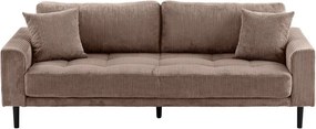 Hnědá manšestrová pohovka 210 cm Lido – House Nordic