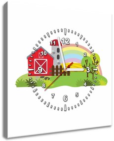 Gario Obraz s hodinami Farma Rozměry: 30 x 30 cm