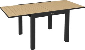 Zahradní stůl Outsunny pro 6 osob – Rozkládací stůl na balkon s kapacitou zatížení až 70 kg – Hliník, žlutý, 81/162 x 80 x 75 cm