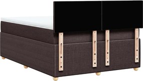 Box spring postel s matrací tmavě hnědá 140x190 cm textil 3287447