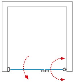 Roth Cariba Line sprchové dveře do niky skládací 80 x 200 cm brillant transparent CI PIL 080200 VPE Koupelny Bernold