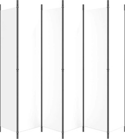 vidaXL 6dílný paraván 300 x 220 cm textil [350206] Barva: Hnědá