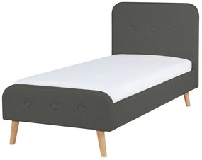 Šedá čalouněná postel 90x200 cm RENNES Beliani